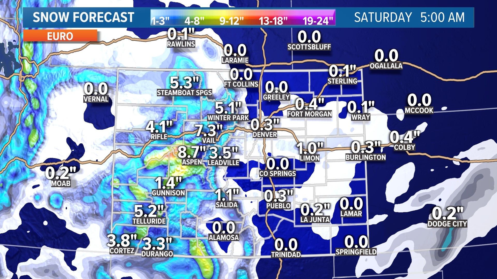 Frigid cold temps, mountain snow return to Colorado this week | 9news.com