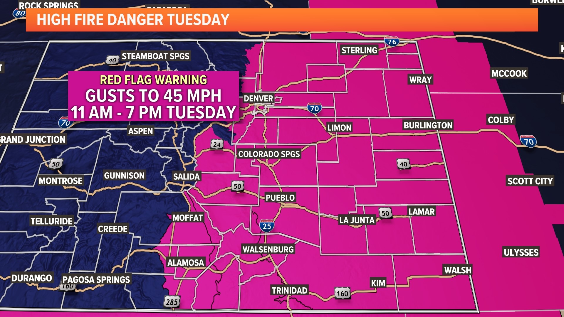 Red Flag Warning for high winds Colorado: Critical fire danger | 9news.com