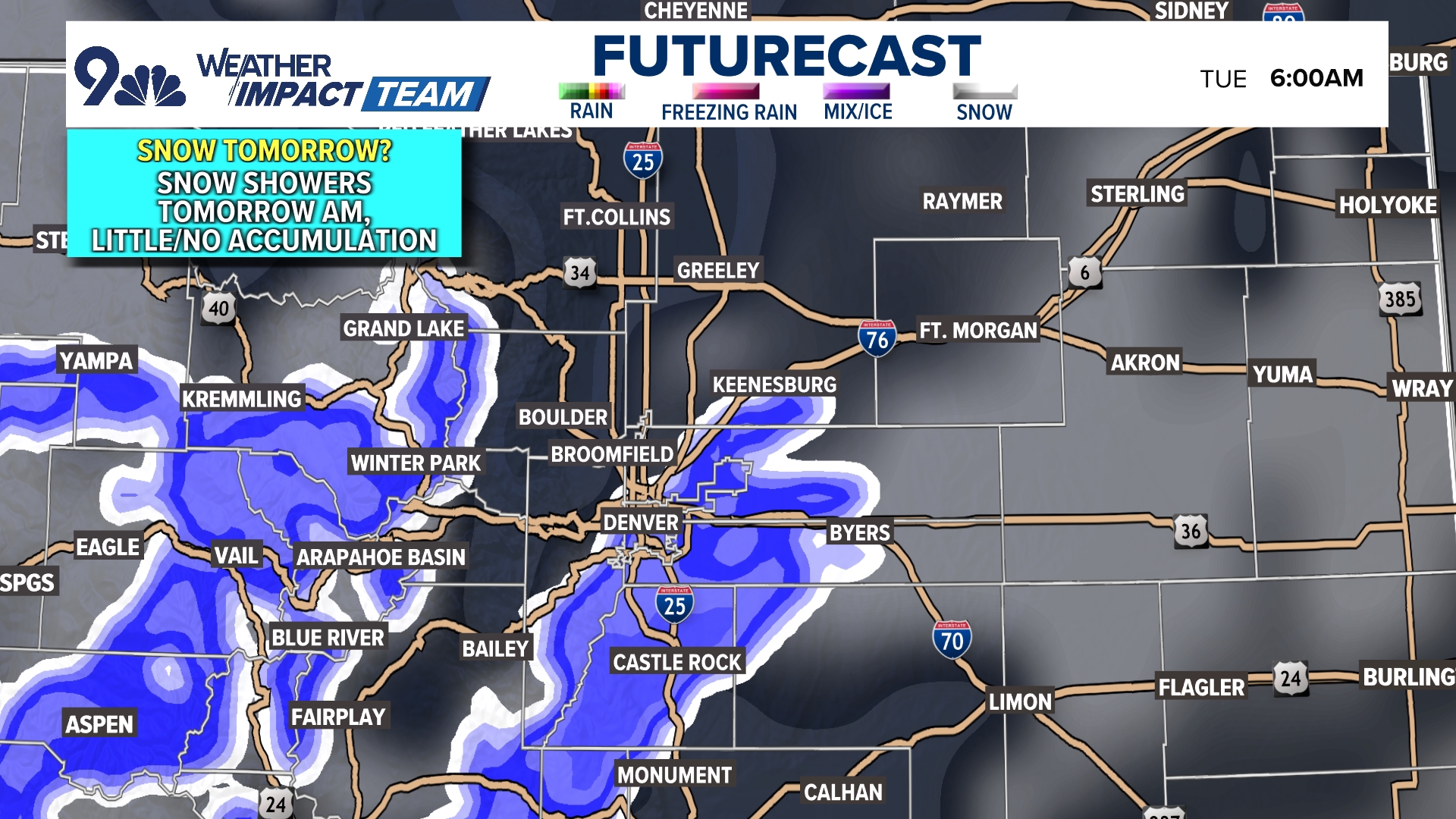 Snow in Colorado forecast: Here's how much Denver could get | 9news.com