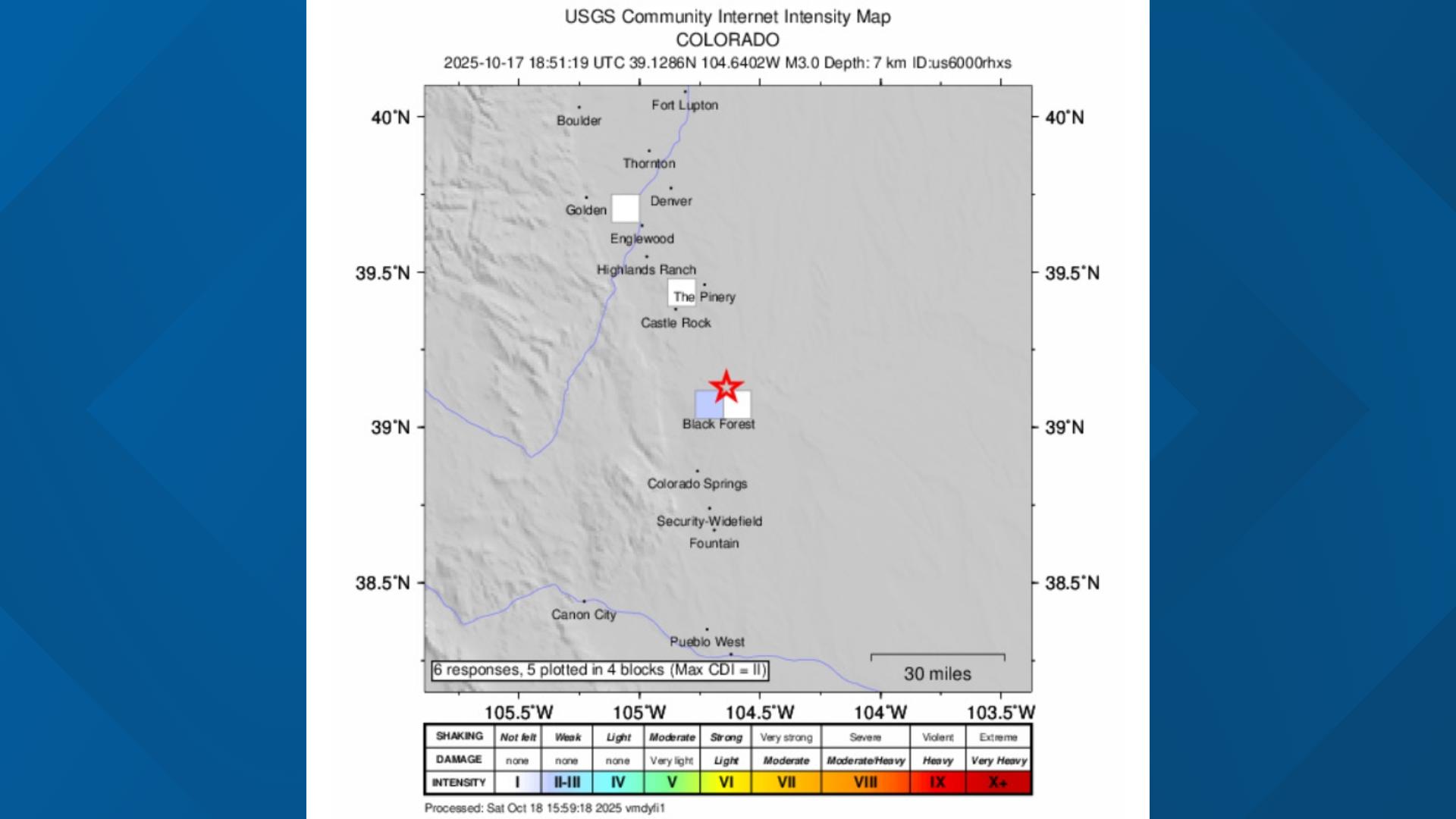 Magnitude 3.0 earthquake hit Colorado on Friday, USGS reports | 9news.com