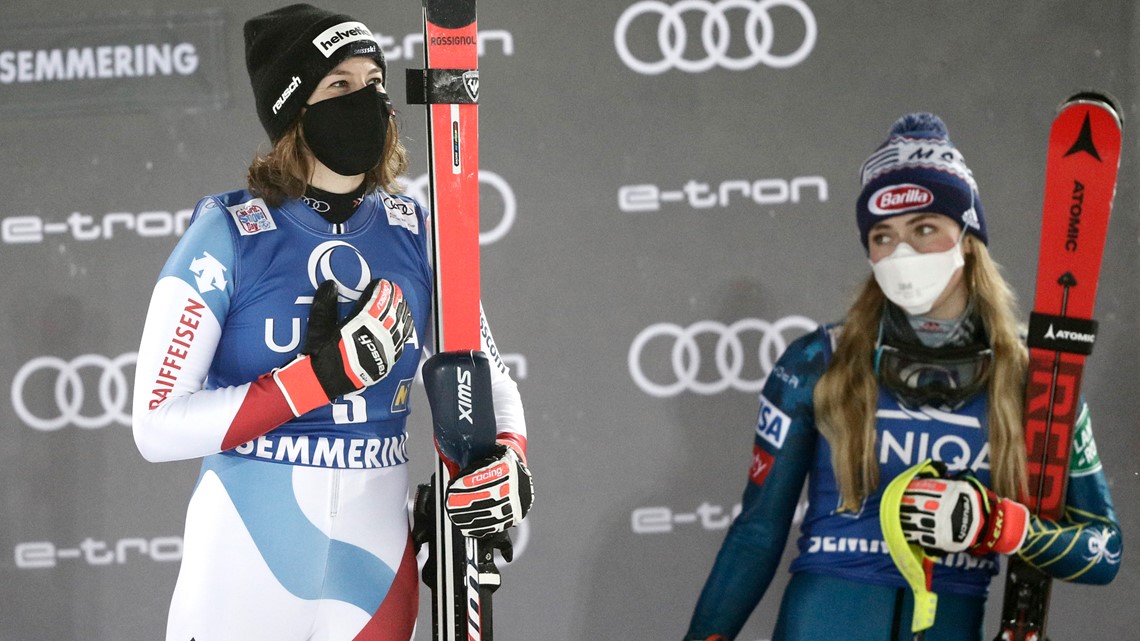 Michelle Gisin defeats Mikaela Shiffrin for first World Cup win | 9news.com