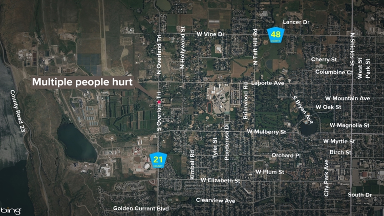 Multiple people hurt after car left Fort Collins roadway and hit tree ...