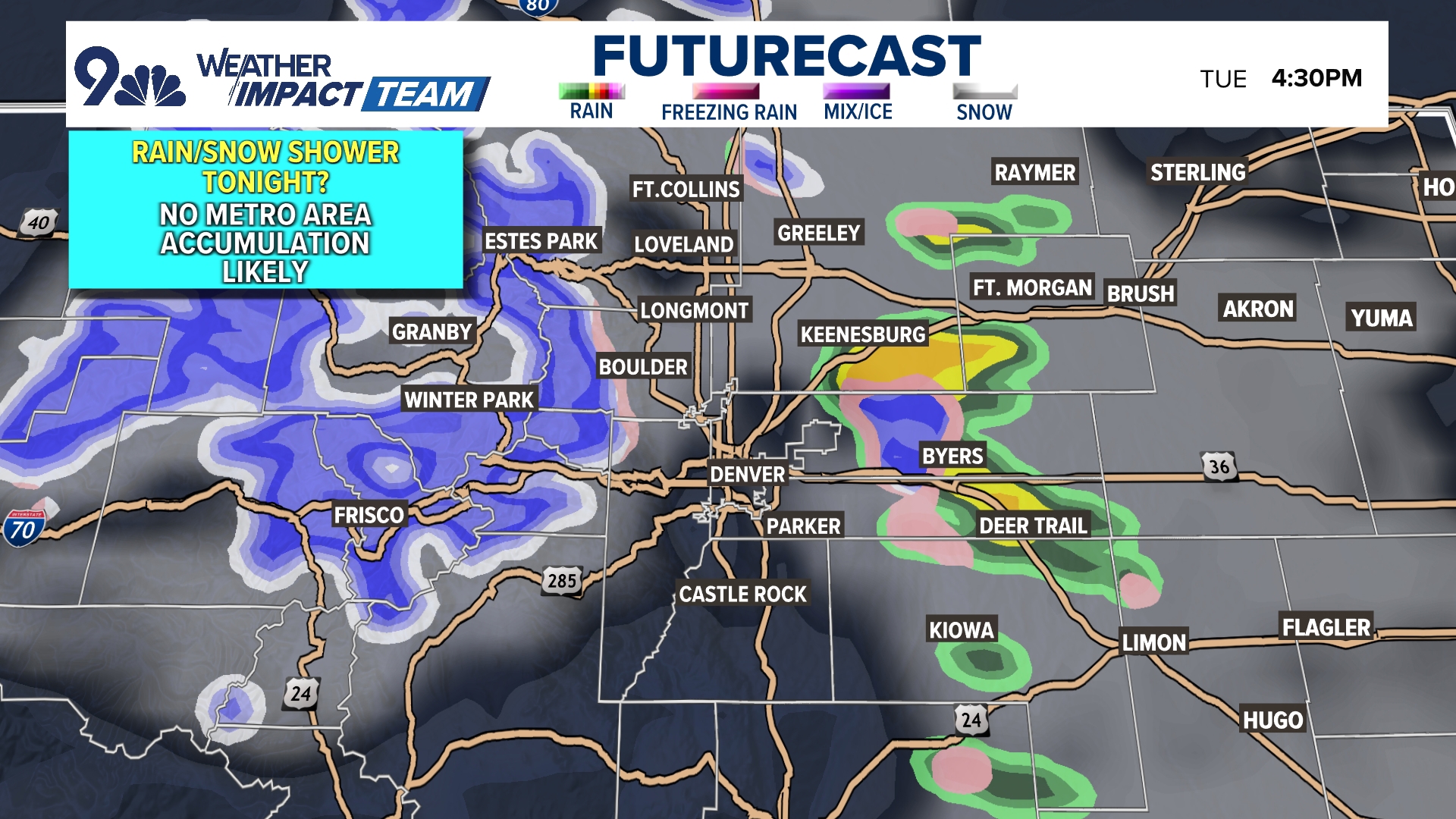 Colorado weather: Snow in the mountains, high winds in Denver area ...