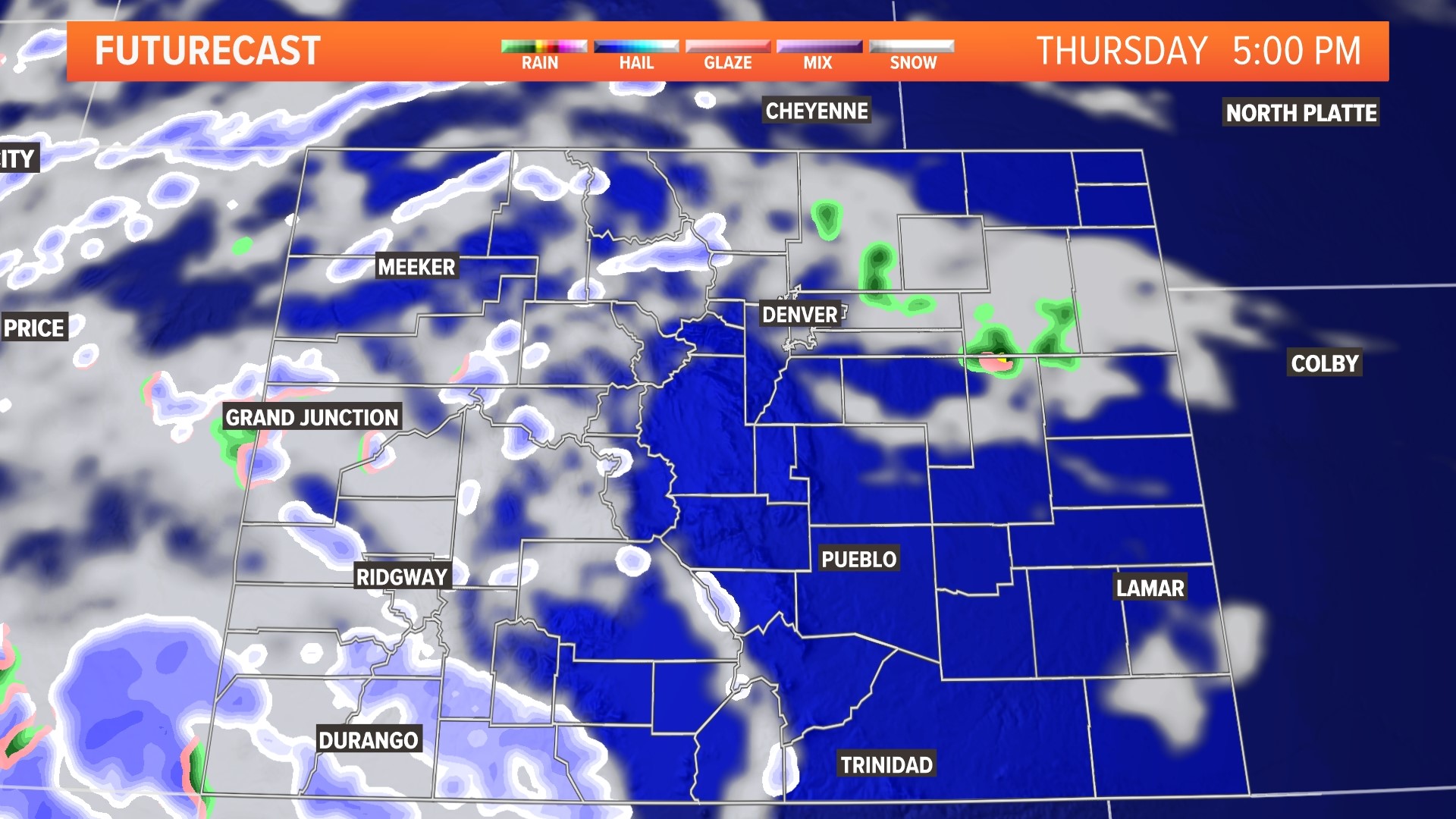 Heavy mountain snow and spotty plains storms, Wednesday | 9news.com