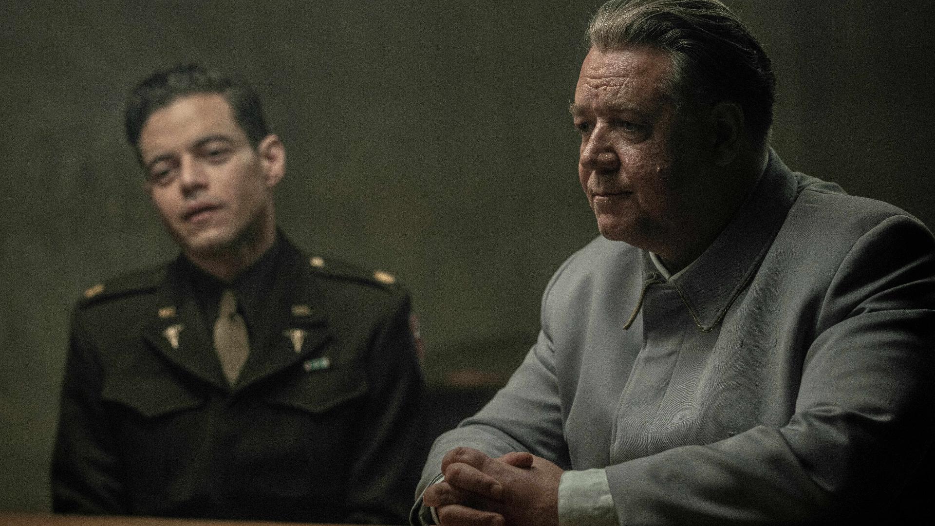 Movie Review: Russell Crowe and Rami Malek face off in the Nazi trial ...