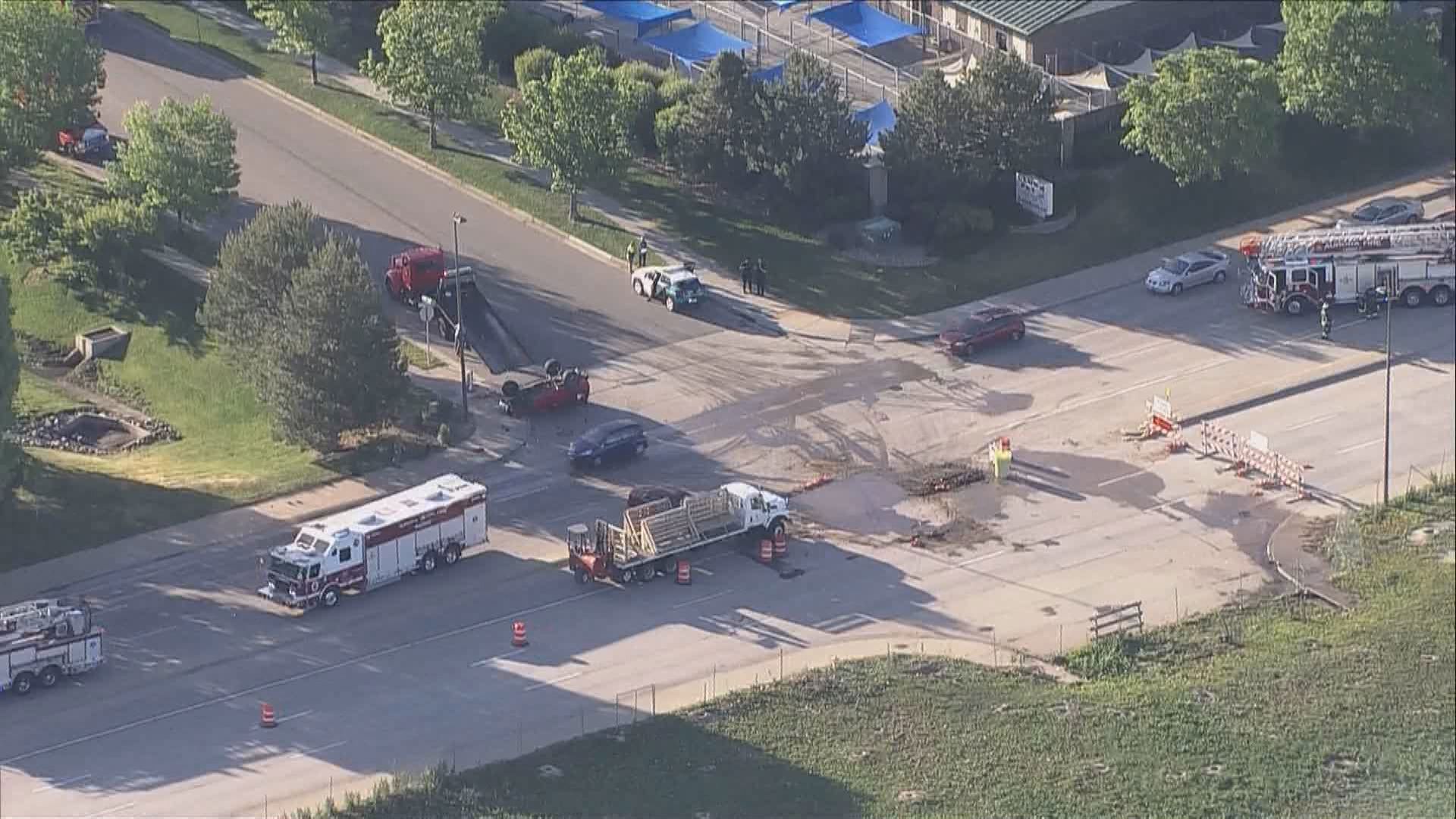 Fuel spill contained after injury crash in Aurora | 9news.com