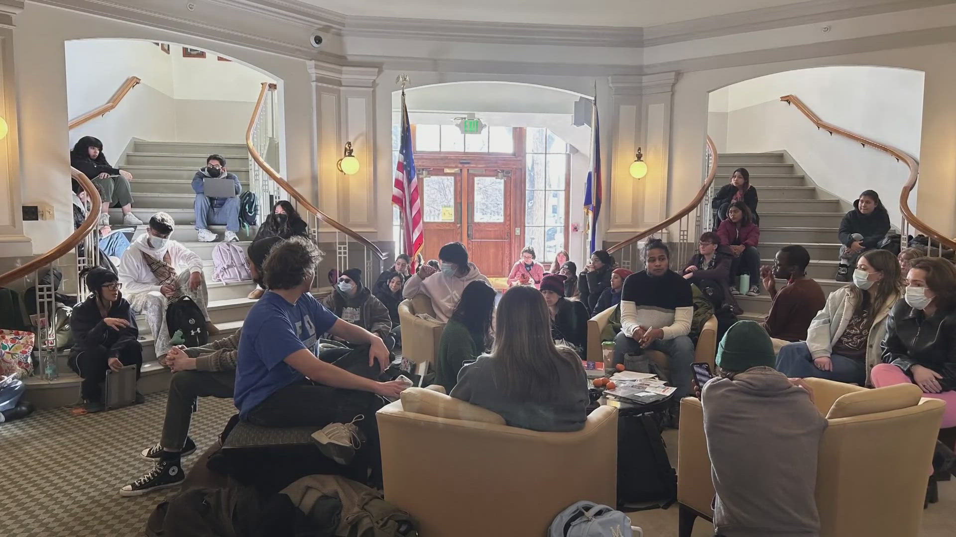 Students organized sit-in at CSU's admin building on campus | 9news.com