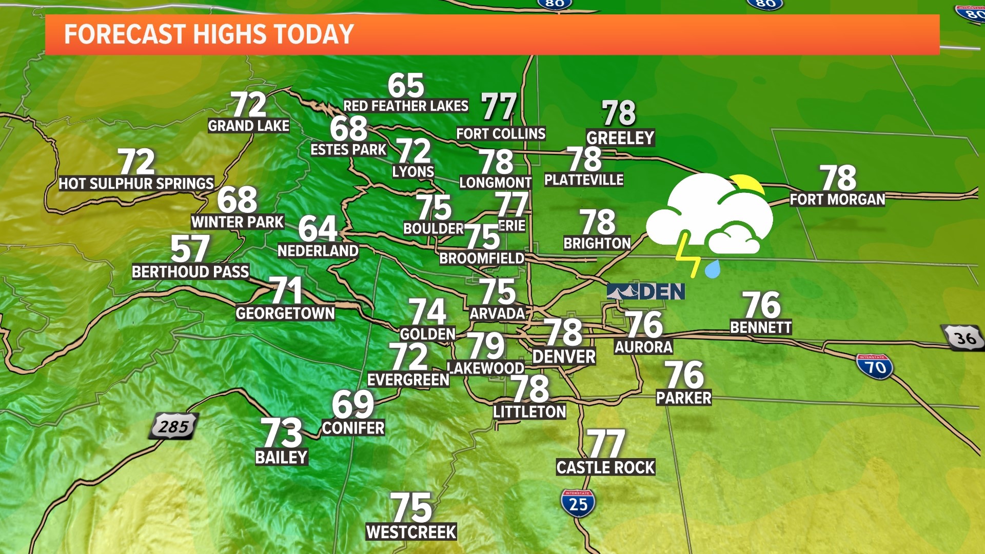 Showers, thunderstorms on Thursday: Severe weather in Colorado | 9news.com