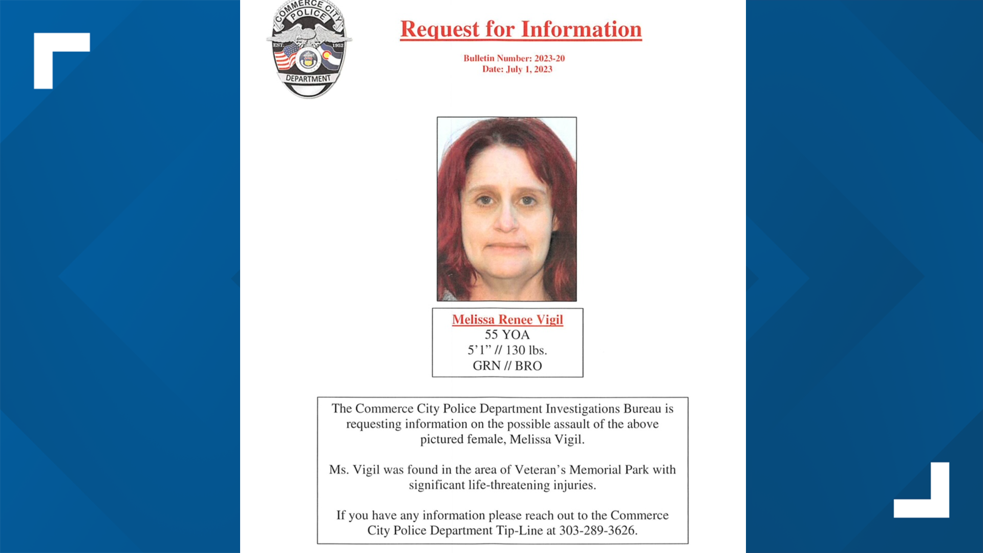 Woman found 'gravely wounded' in park dies from her injuries | 9news.com