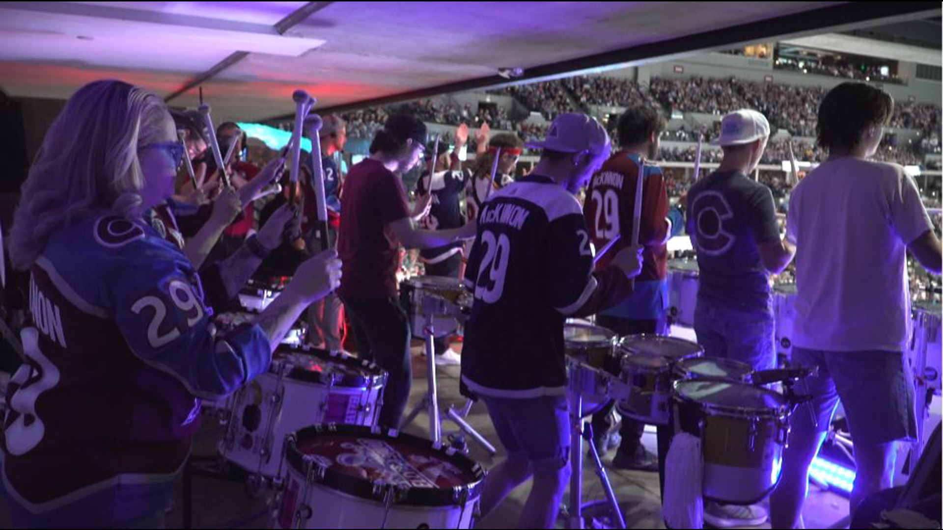 Avs and Nuggets drumline hypes up fans at Ball Arena | 9news.com
