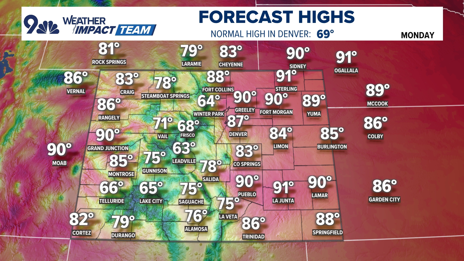 Denver, Colorado, Front Range weather forecast | 9news.com