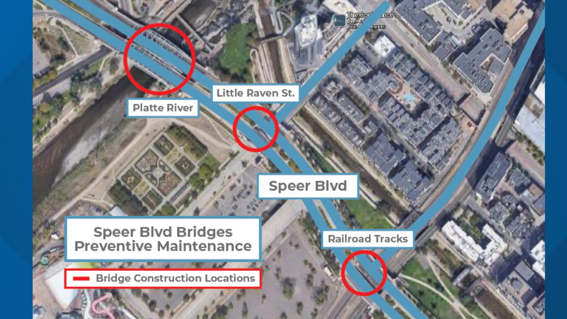 Bridge infrastructure work begins on Speer Boulevard in Denver | 9news.com