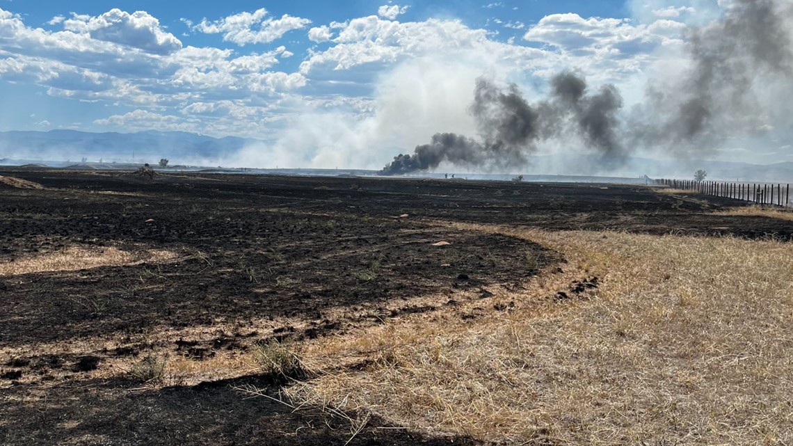 Smoke visible from grass fire in Larimer County | 9news.com