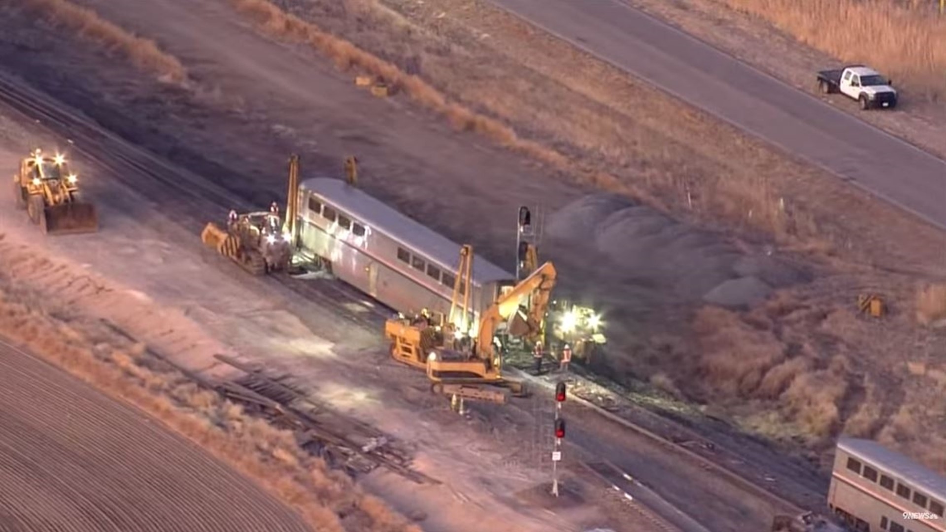 Amtrak California Zephyr train derails northeast of Denver | 9news.com