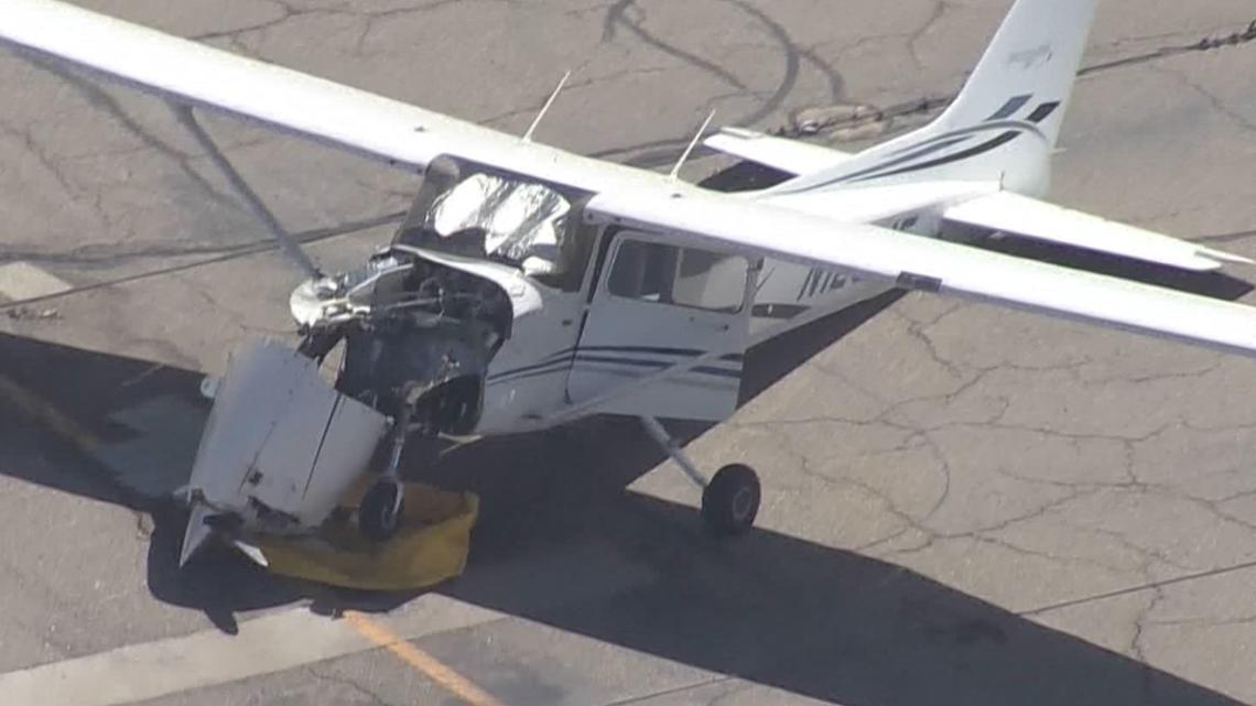 Pickup drives through fence, hits 2 planes at Colorado airport | 9news.com