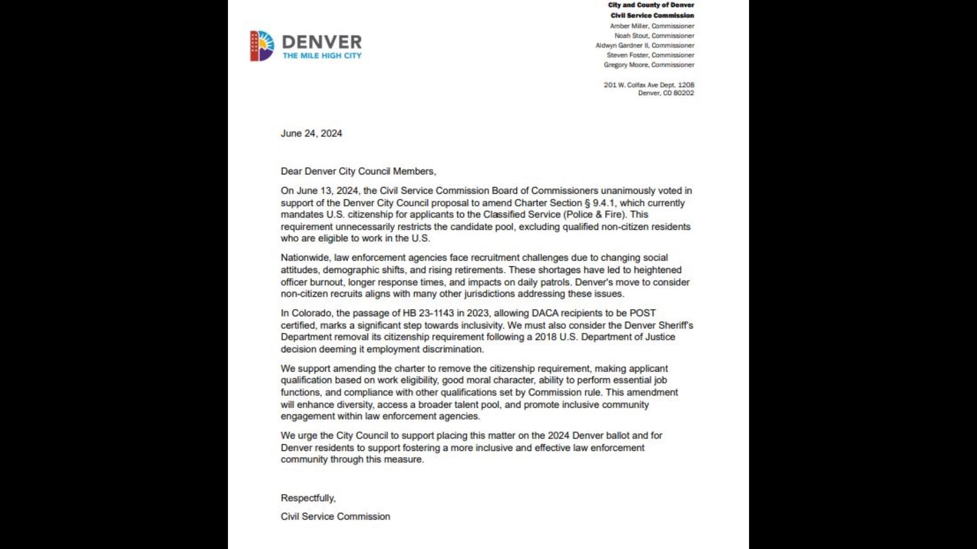 Denver voters may decide if DACA recipients can be officers | 9news.com