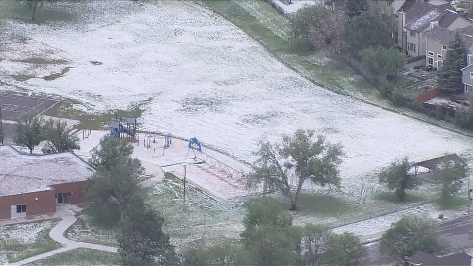 Hail size reports from Denver area thunderstorm | 9news.com