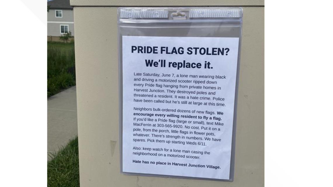 Longmont neighbors unite after Pride flag thefts | 9news.com
