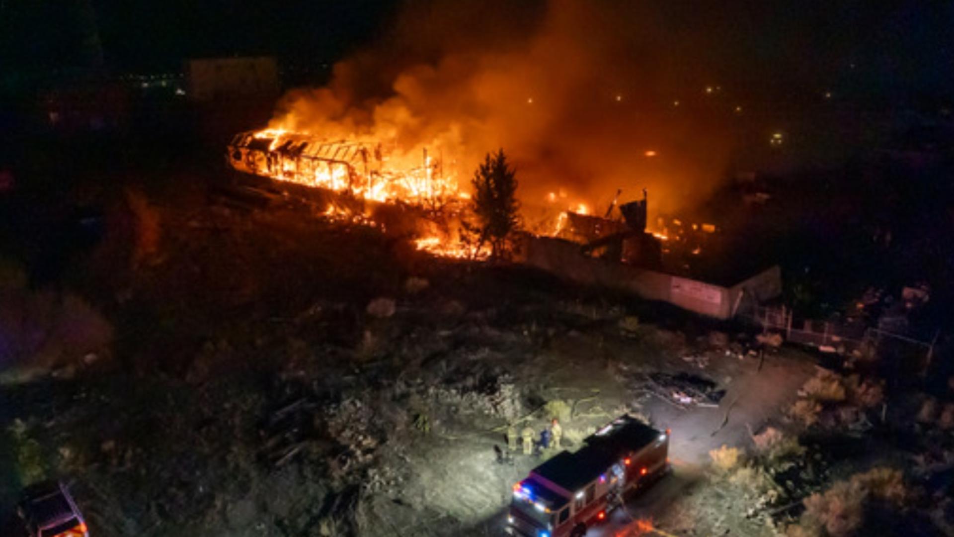 Fire burning on sugar mill property in Longmont | 9news.com