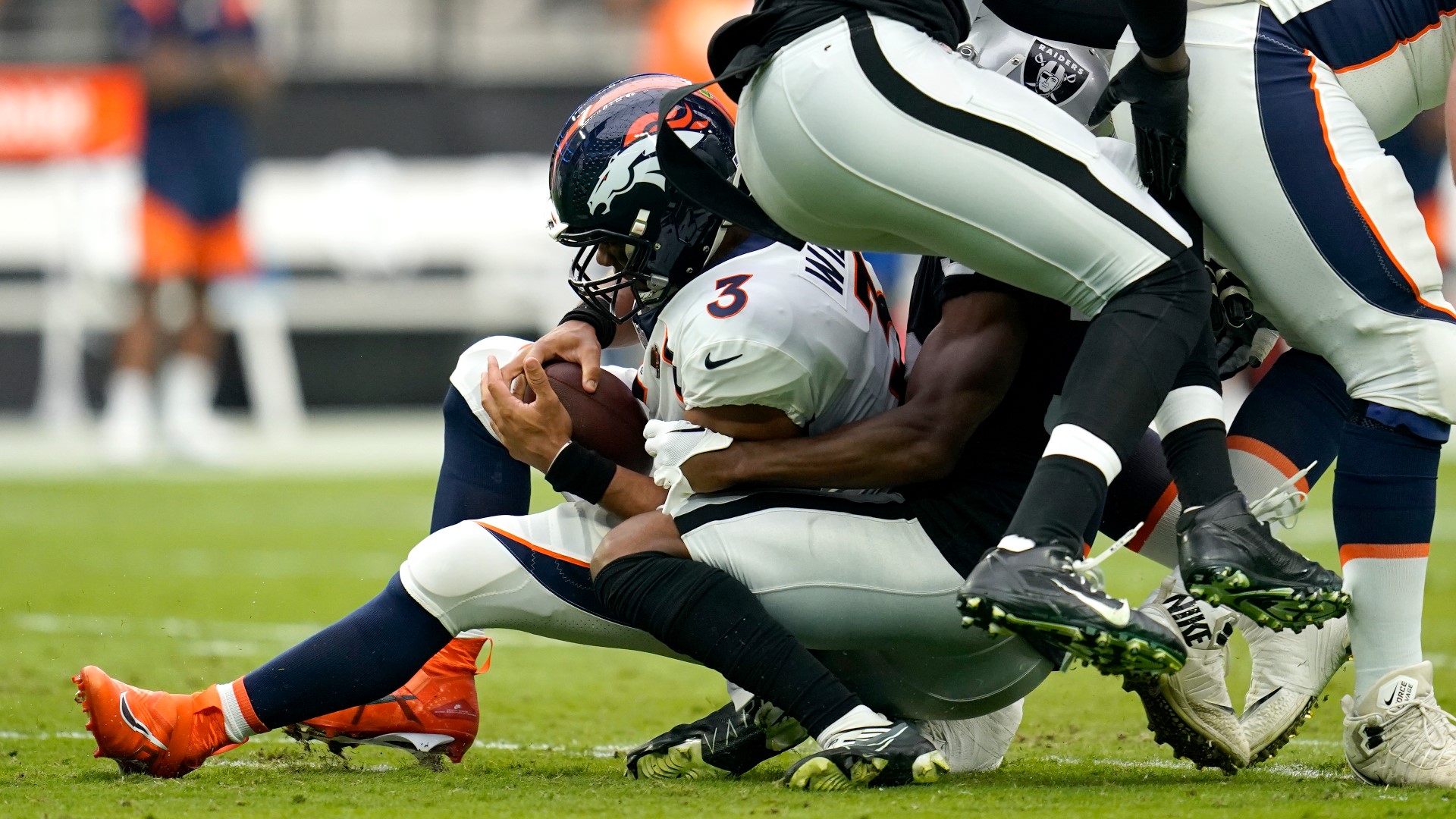 Denver Broncos fumble game away against Las Vegas Raiders | 9news.com