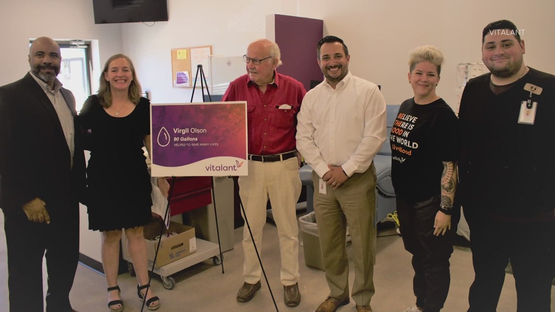 Colorado blood donor reaches 90-gallon milestone | 9news.com