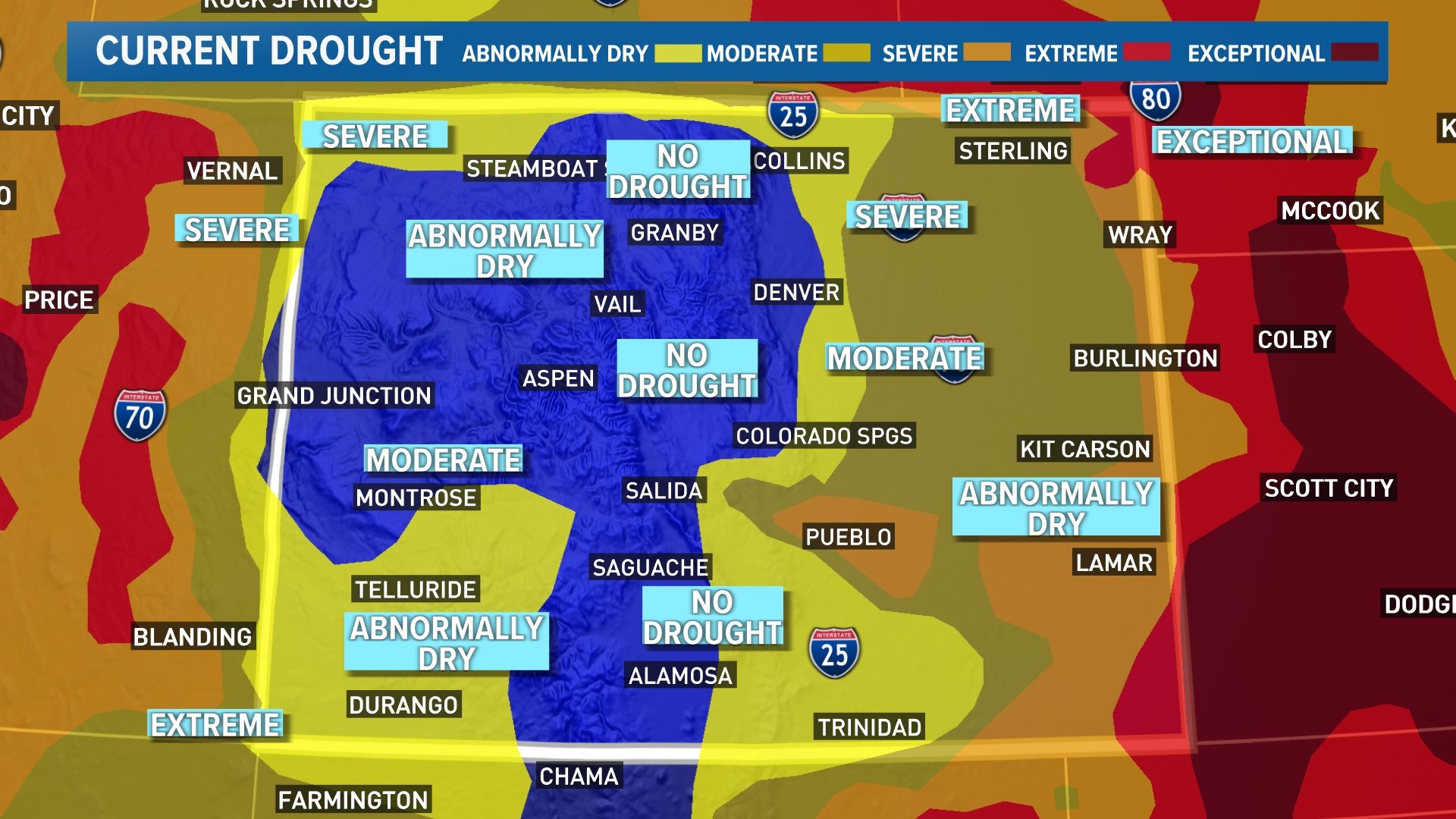 Colorado weather: Big snowstorms reducing Colorado drought | 9news.com