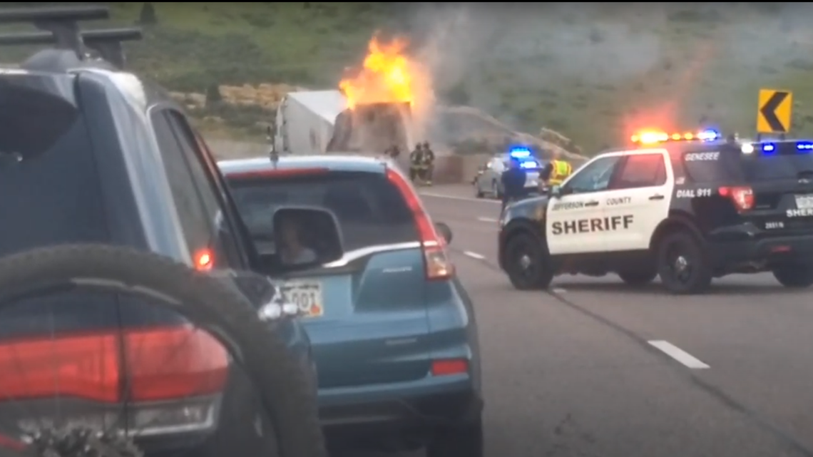 Truck fire closes eastbound lanes of interstate 70 | 9news.com