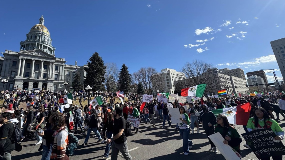 Protest at Colorado state Capitol against Trump administration actions ...