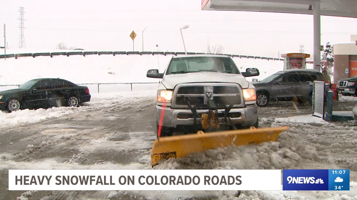 Slushy snow causes difficult driving conditions in Colorado | 9news.com