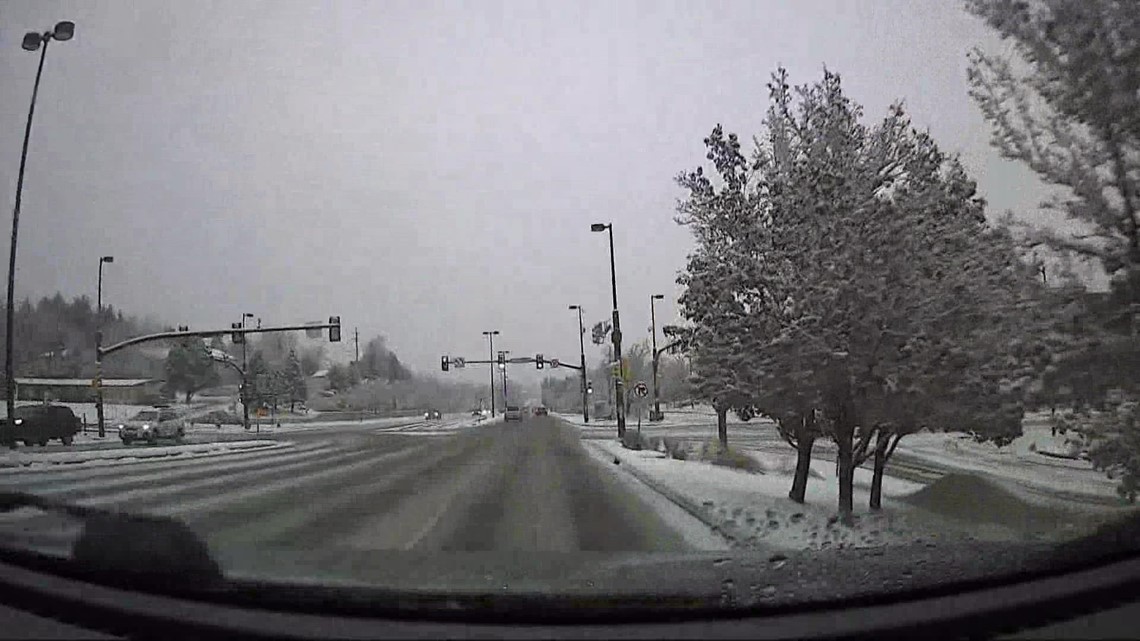 Slick, snow-covered roads for the Tuesday morning commute | 9news.com