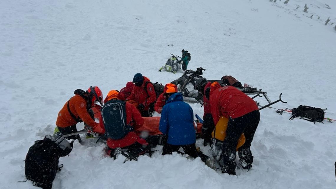 Snowmobiler rescued after being buried in avalanche for an hour | 9news.com