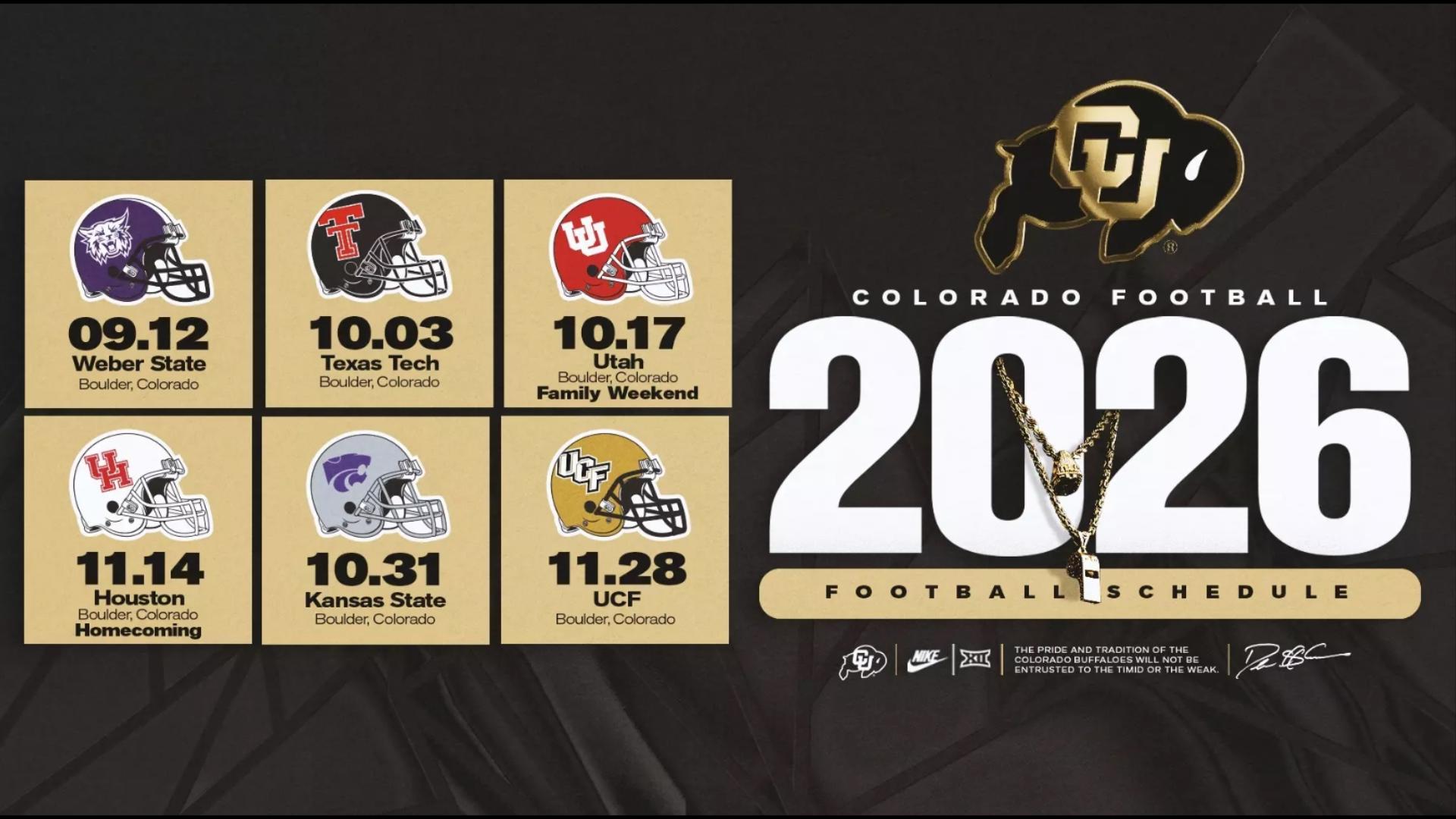 Colorado announces 2026 football schedule: Here's who you'll see this ...