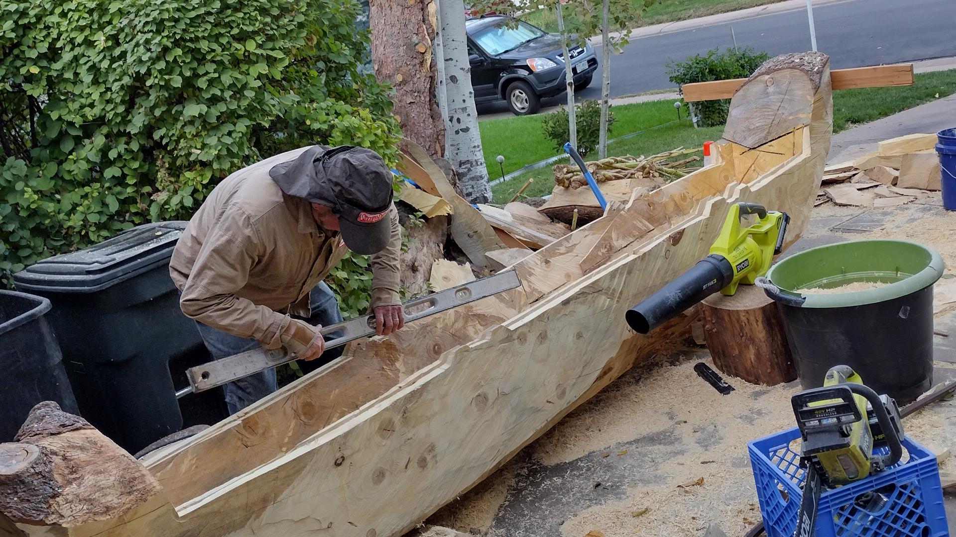 Artist builds dragon boat from fallen tree after storm | 9news.com