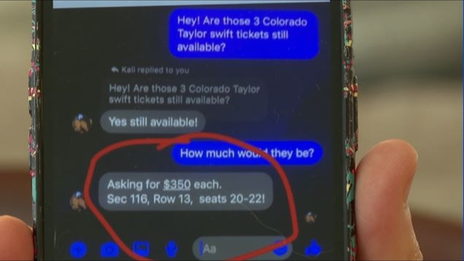 Taylor Swift ticket scam takes local mom for $1,000 | 9news.com