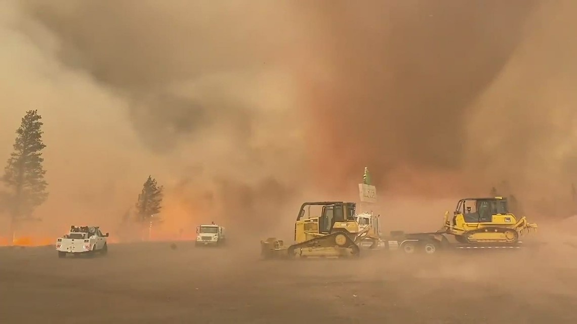 RAW: Fire whirl caught on camera | 9news.com