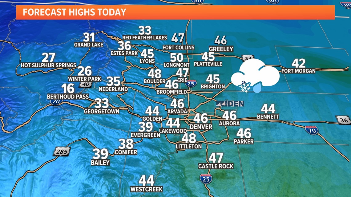 Cloudy, cold weather headed to Colorado next week with snow | 9news.com