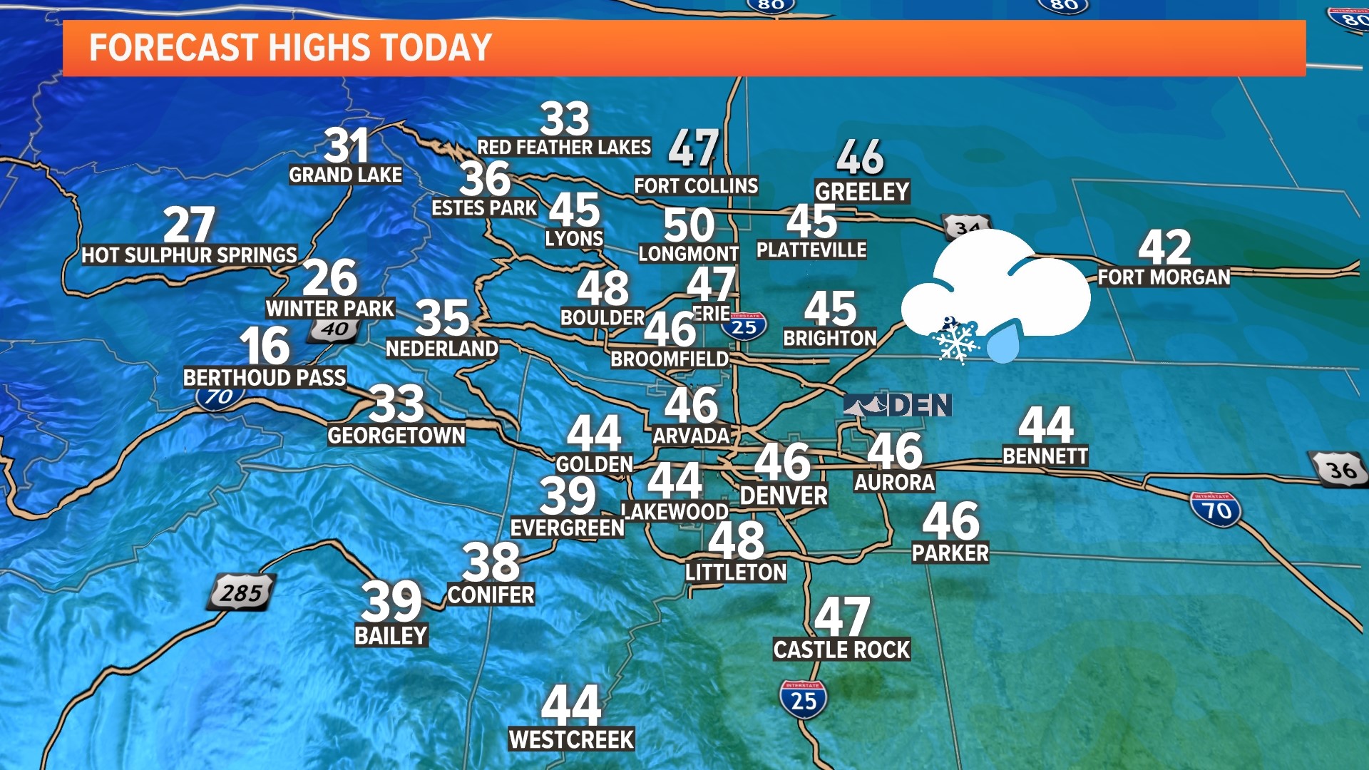 Cloudy, cold weather headed to Colorado next week with snow | 9news.com
