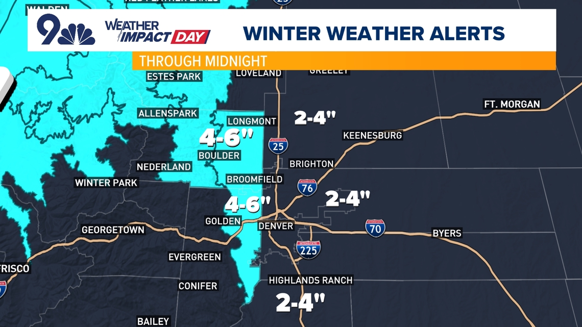 Denver weather: Here's how much snow could fall in this weekend's forecast | 9news.com