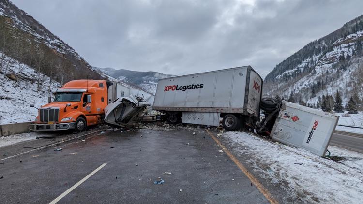 Semi-truck crash closes westbound Interstate 70 near Vail | 9news.com