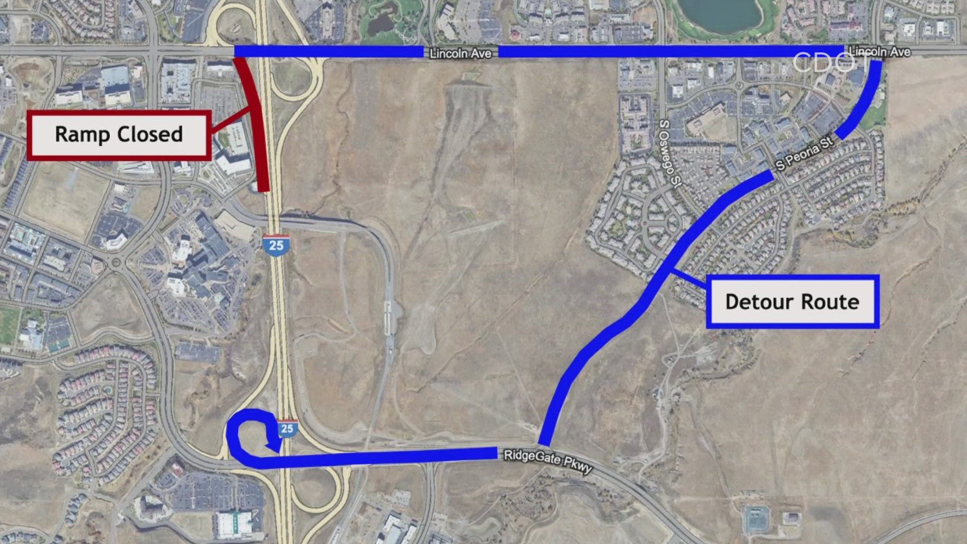 I-25 construction impacts begin Monday in Lone Tree | 9news.com