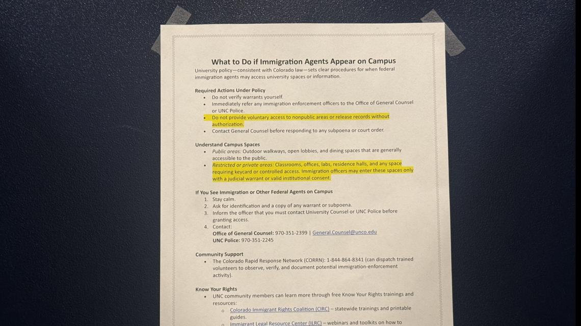 Informational flyers about immigration rights appear in Colorado ...