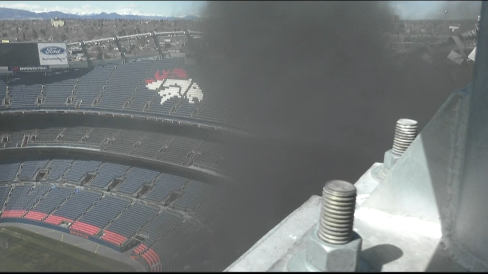 Smoke from fire visible at Broncos stadium | 9news.com