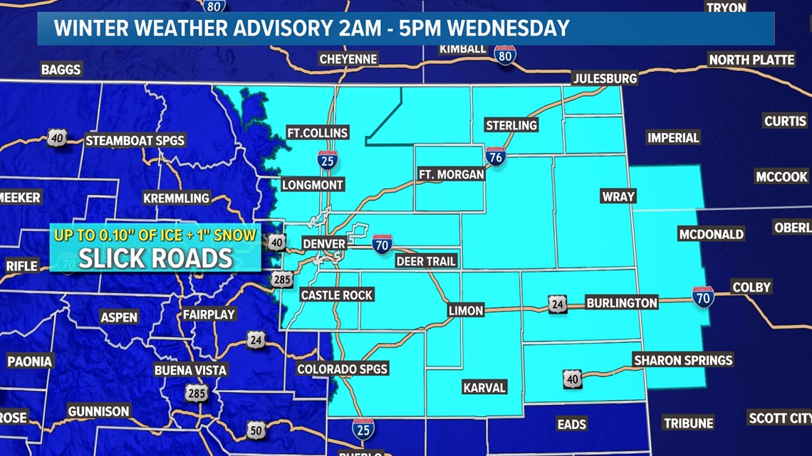 Icy roads, light snow Wednesday | 9news.com