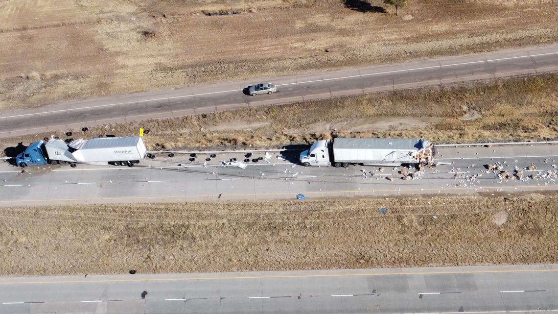 I-70 reopened after semitruck crash near Deer Trail | 9news.com