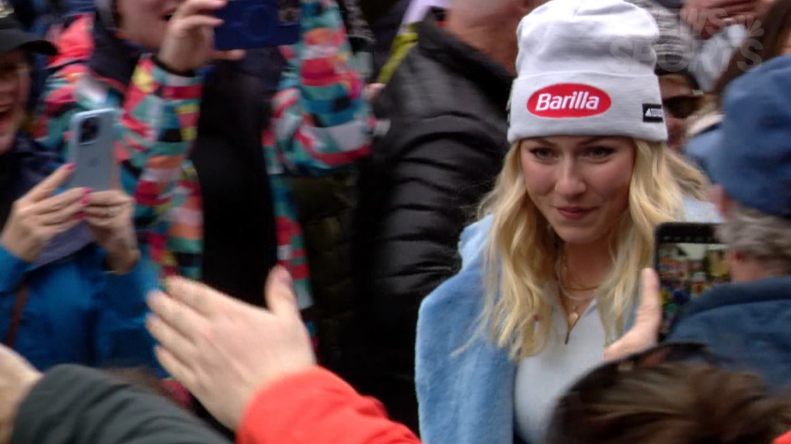 Mikaela Shiffrin welcomed home with celebration in Vail | 9news.com