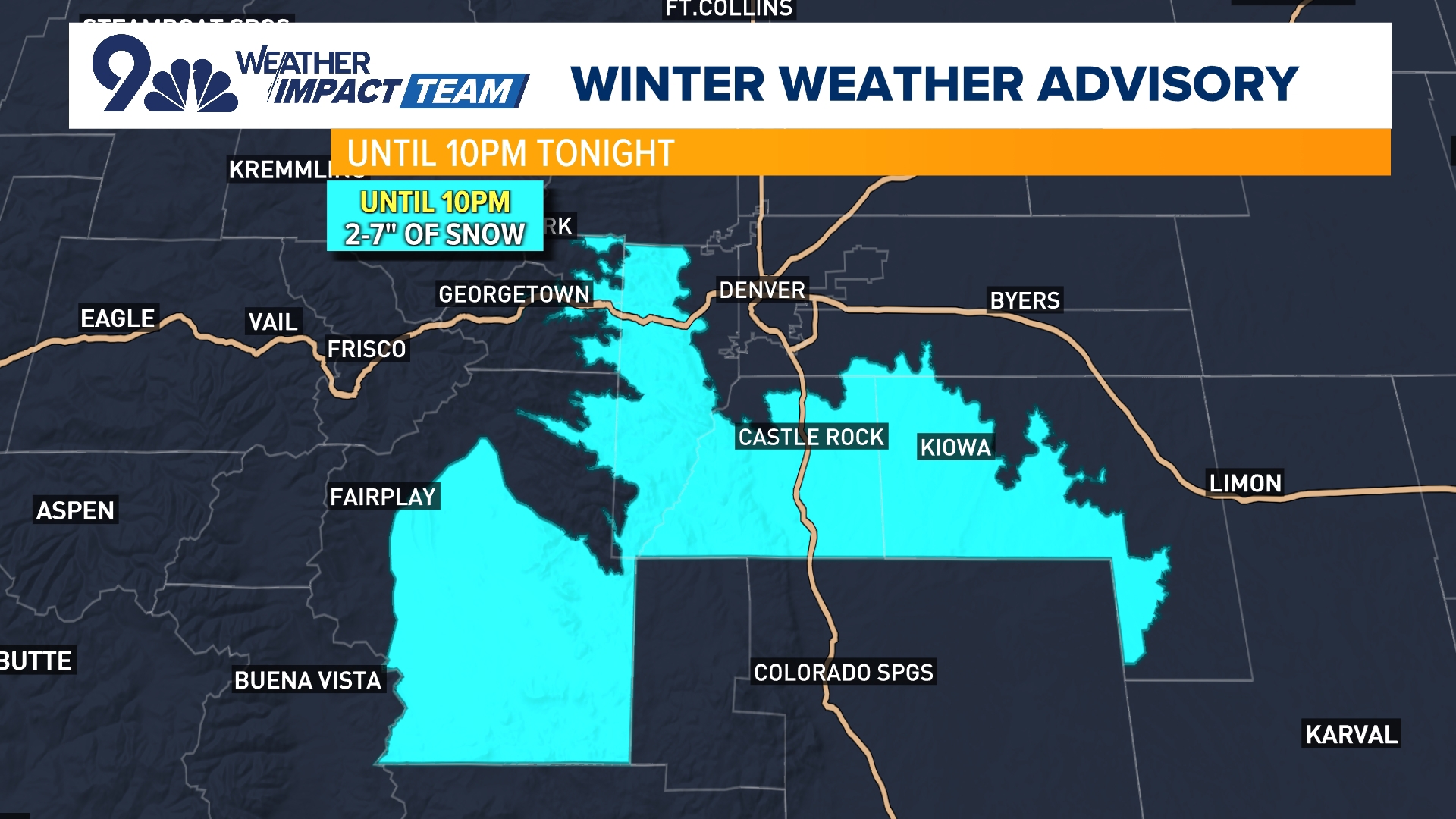 Denver weather: Snow and cold for parts of Colorado on Monday | 9news.com