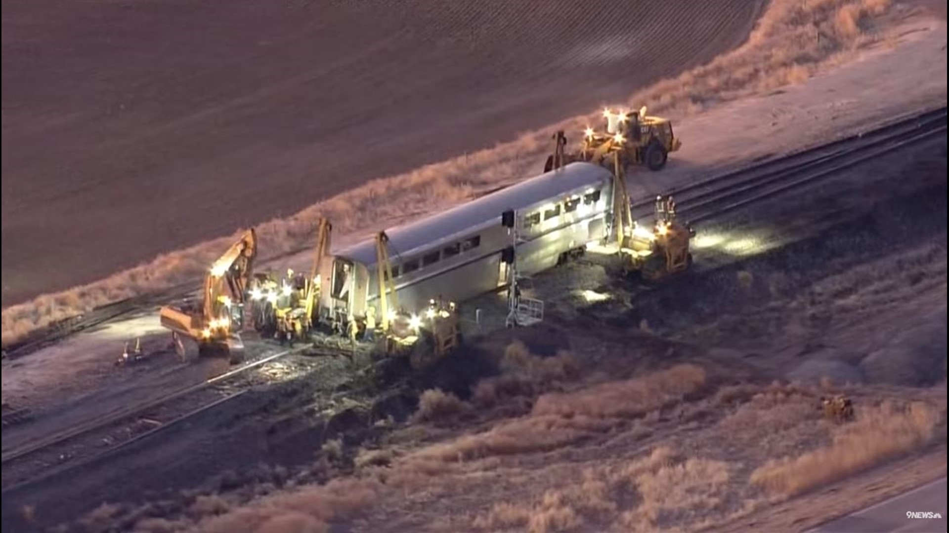 Amtrak California Zephyr train derails northeast of Denver | 9news.com