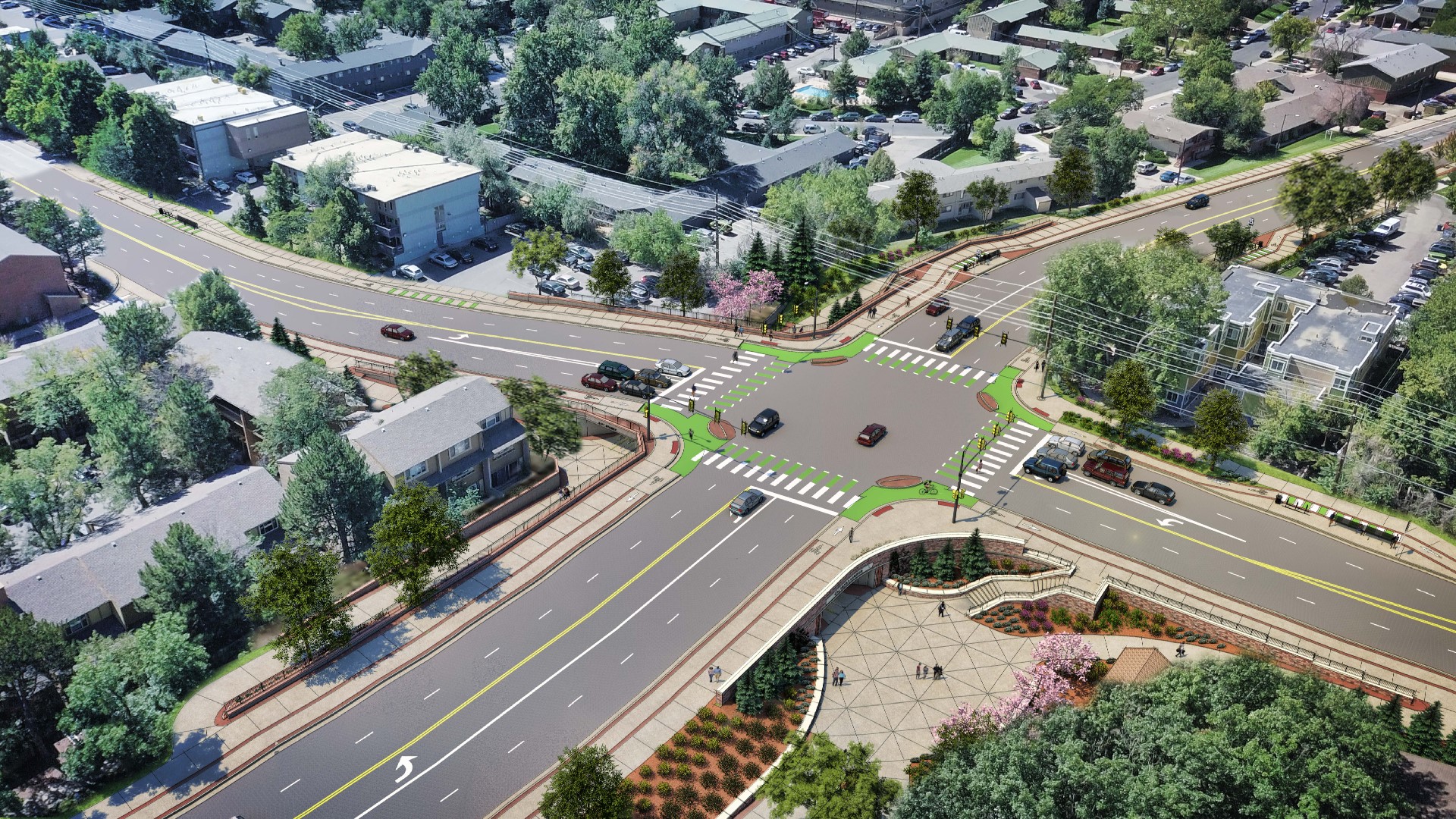 First fully protected intersection in Boulder opens to travel | 9news.com