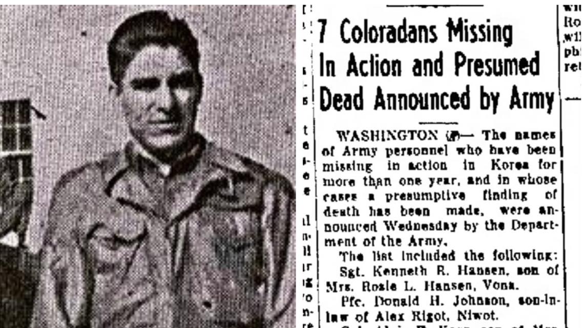 Colorado soldier identified 74 years post-Korean War disappearance ...