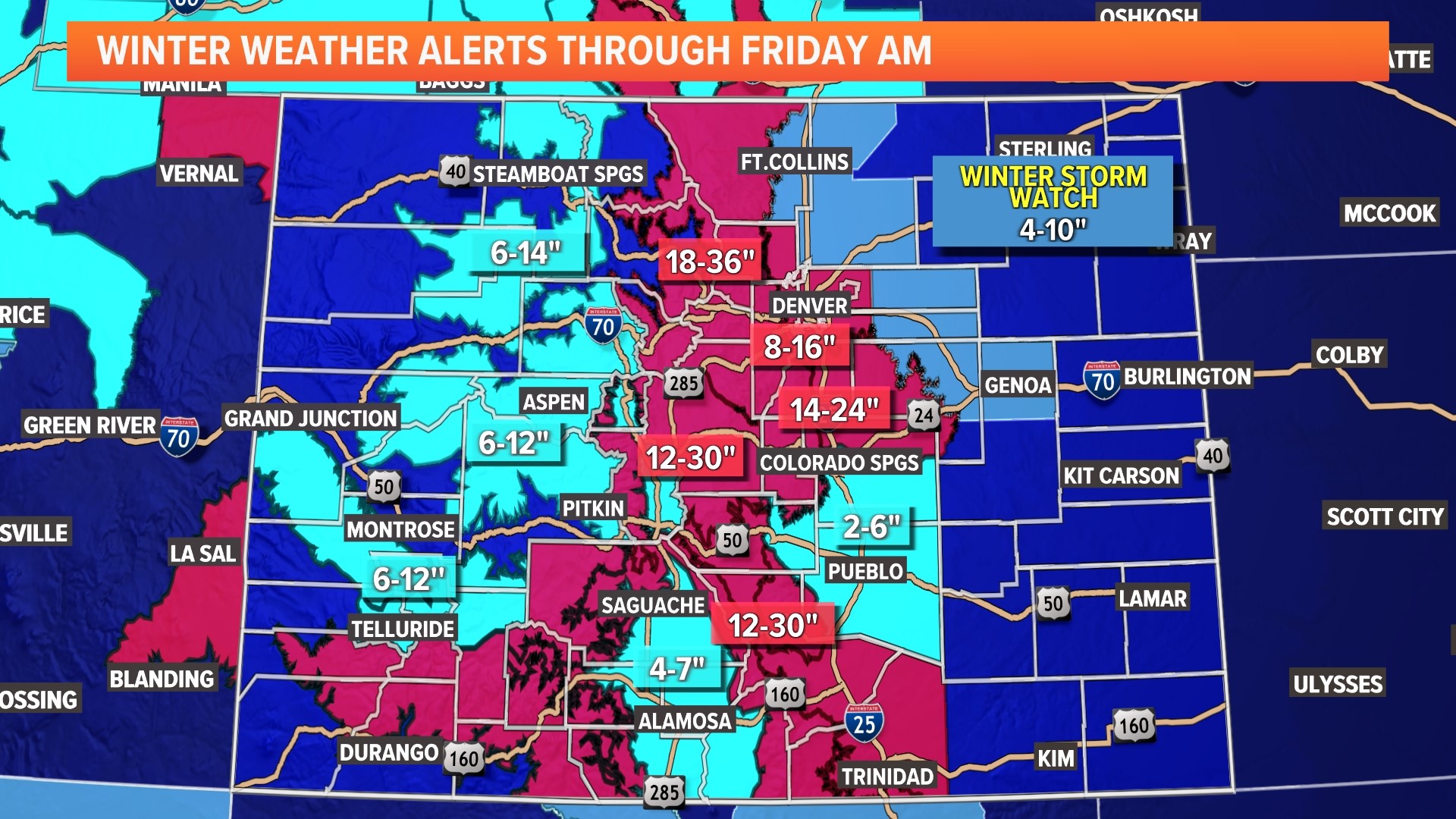 Winter Storm Warning in Colorado: Denver could see major snowfall | 9news.com